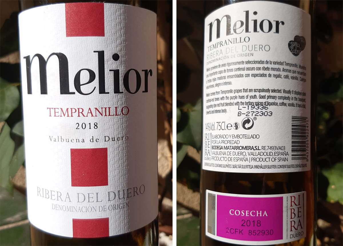 Melior wine Review - Mapping Spain