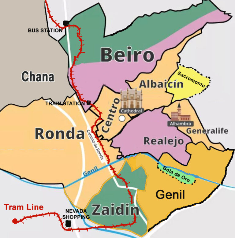 Granada City Neighbourhoods – Where to Live? - Mapping Spain